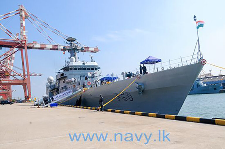 INS ‘Sukanya’ arrives in Colombo on official visit (Pics) – Sri Lanka ...